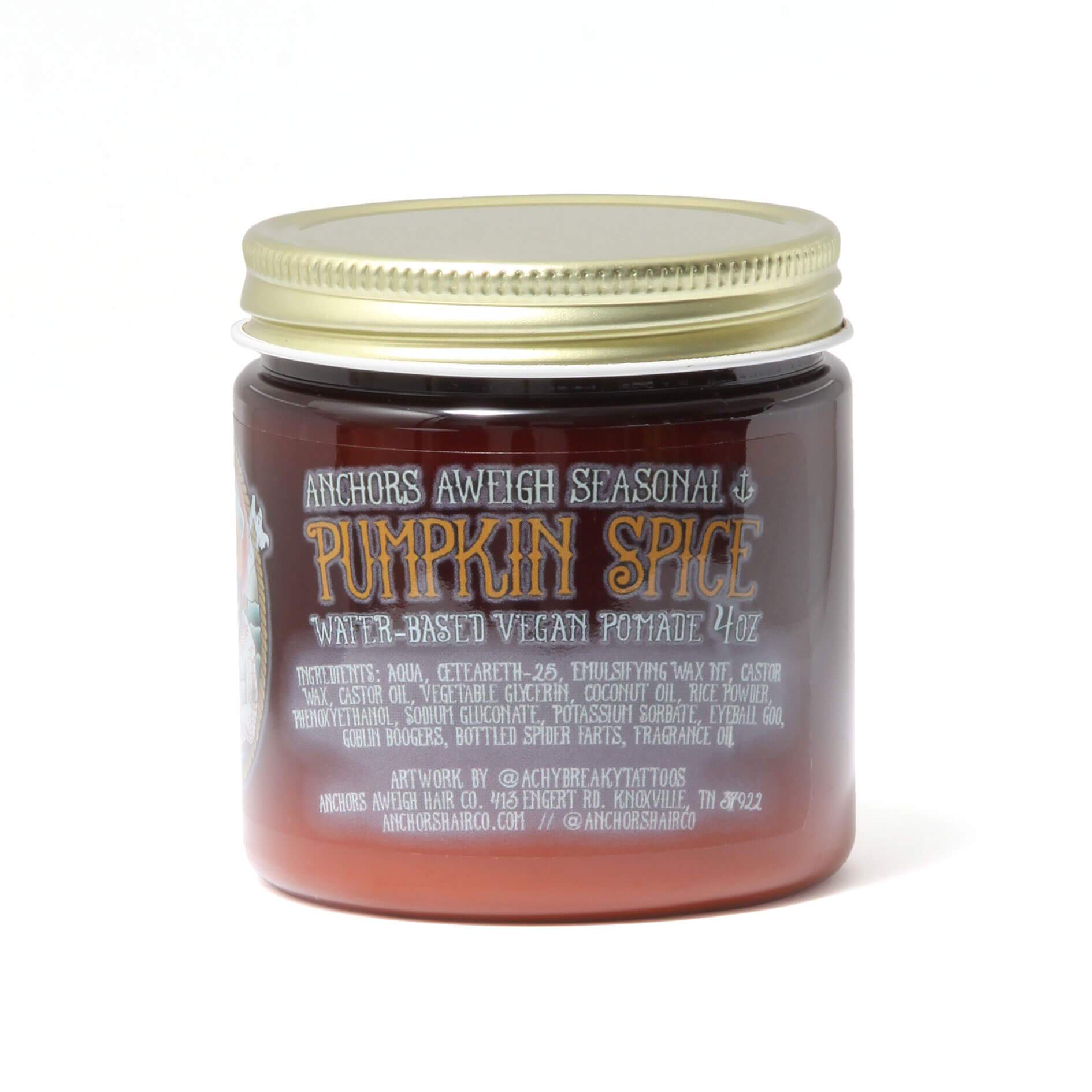 Anchors Pumpkin Spice Water Based Pomade | Shop Now | Slickboys